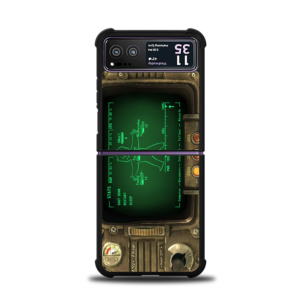 Rainmeter Fallout Pip Boy case for motorola razr 2023 - Caselinor